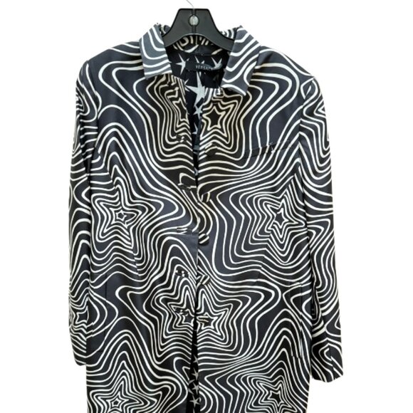 Versace | Jackets & Coats | Versace Star Print Silk Shirt Jacket Nwt ...